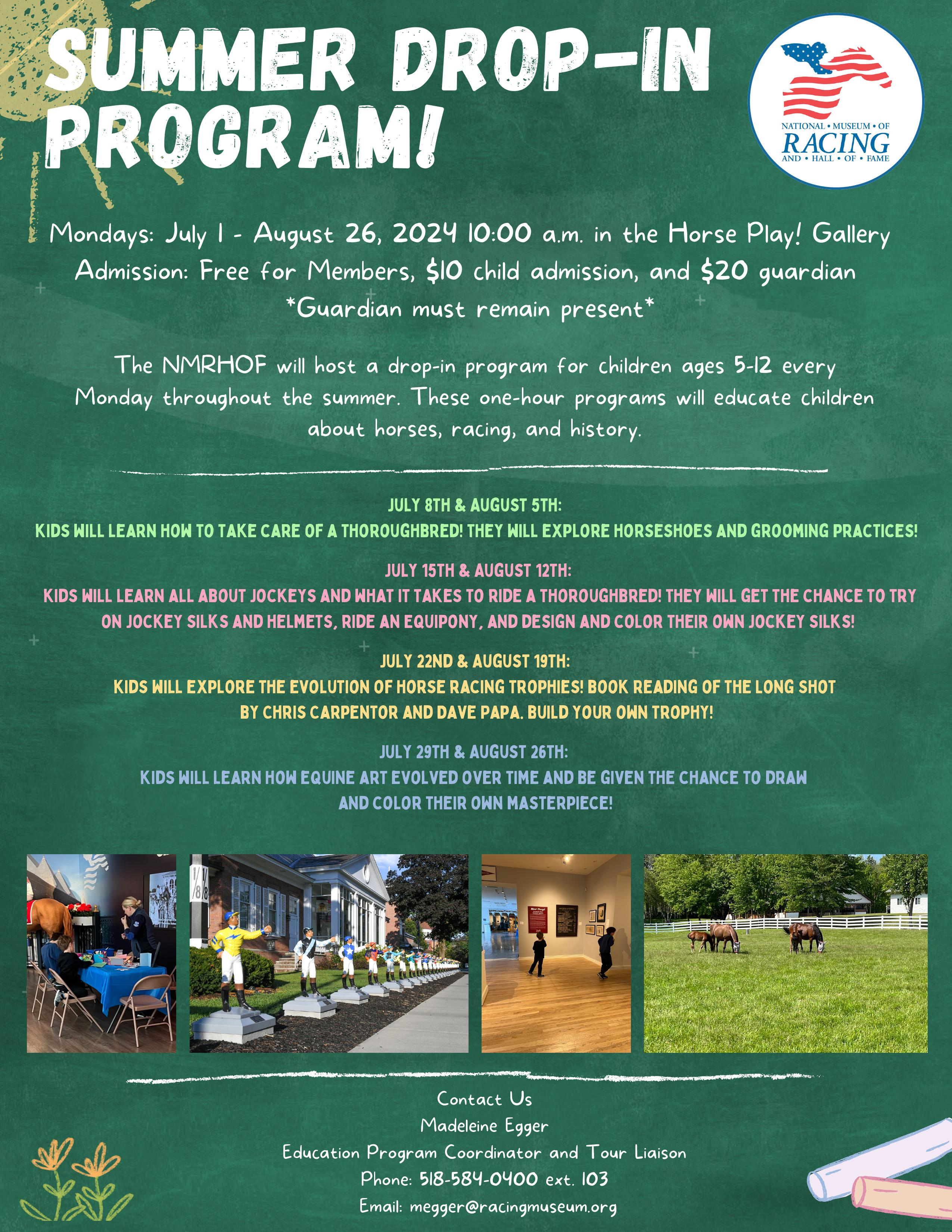 Drop in program flyer!!! (1).jpg | National Museum of Racing and Hall ...